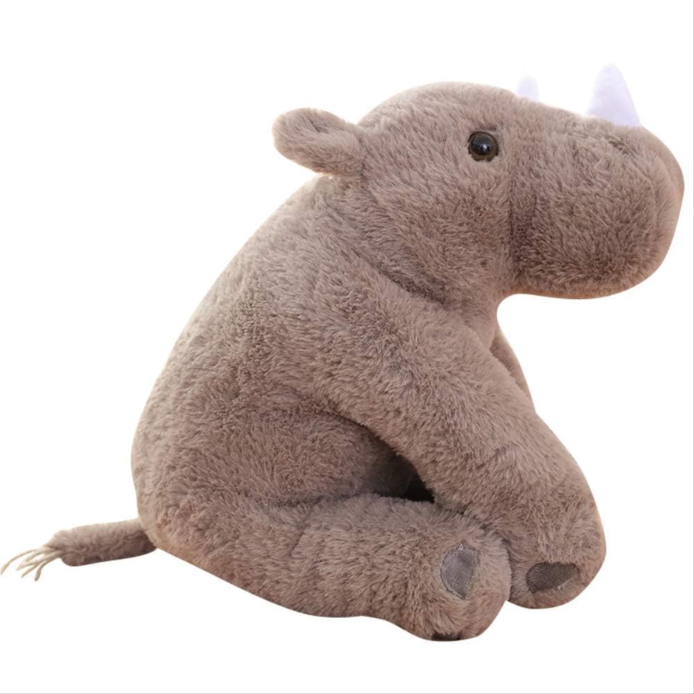 Therfk Rhinoceros Plush Toy 40Cm,Soft Lovely Rhinoceros Plush Pillow ...