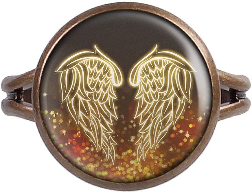 Mylery Anillo con Motivo alas de ángel chispas Rojo Naranja Amarillo ...