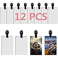 Amazon.com: 12 pcs Sublimation Luggage tag Blanks White Blank Travel ...