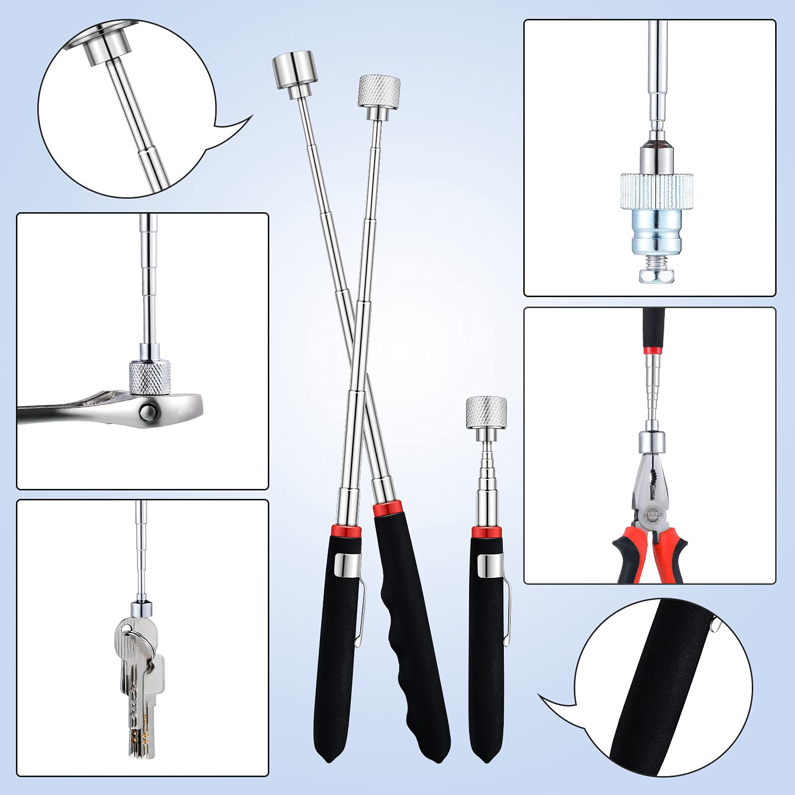 Mua 6 Pieces Telescoping Magnet Tools, Extendable Telescopic Magnetic ...
