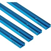 POWERTEC 71372V 36 Inch Double-Cut Profile Universal T-Track with Predrilled Mounting Holes, 4 ...