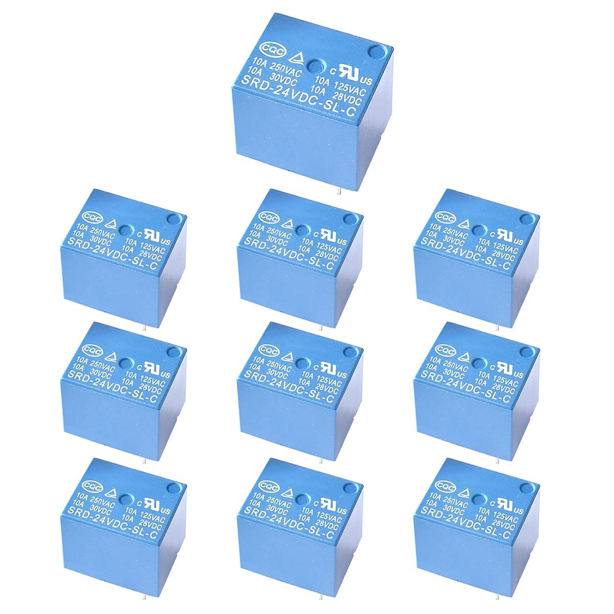 Mua ANMBEST 10pcs 24V PCB Relay SRD-24VDC-SL-C Power Relay 5 Pin Mini ...