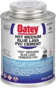 Amazon.com: Oatey 32160, 8 OZ. PVC Blue Lava HOT Medium Bodied Cement ...