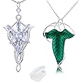 Amazon.com: PPX 2 Pcs Leaf Pendant Chain Necklace Princess Chain with ...