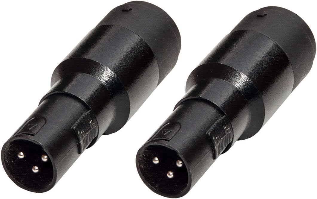 2er Set Lautsprecher Adapter XLR male Stecker auf Speaker Buchse 4 ...