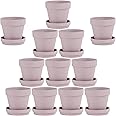 Amazon.com: Yishang Pink Terra Cotta Pots with Saucer- 12-Pack Large ...