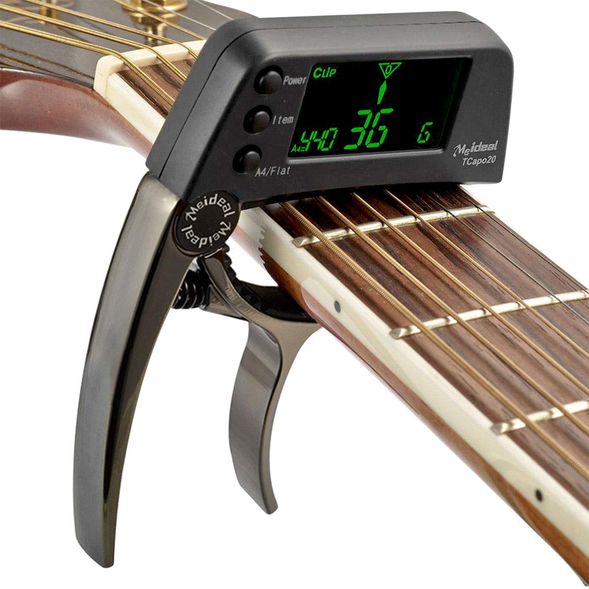 Guitar Capo Tuner, 2 in 1 Electric Guitar Capo Tuner with LCD Screen ...