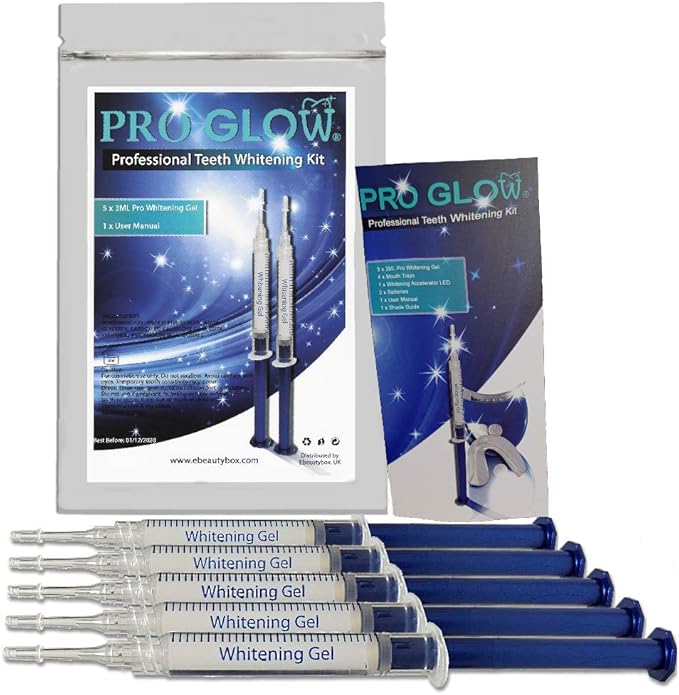 Pro Glow® 5X Refill Gel Syringes Teeth Whitening Gel Dental Refill Kit ...