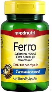 Ferro 100% IDR 60 cápsulas Maxinutri | Amazon.com.br