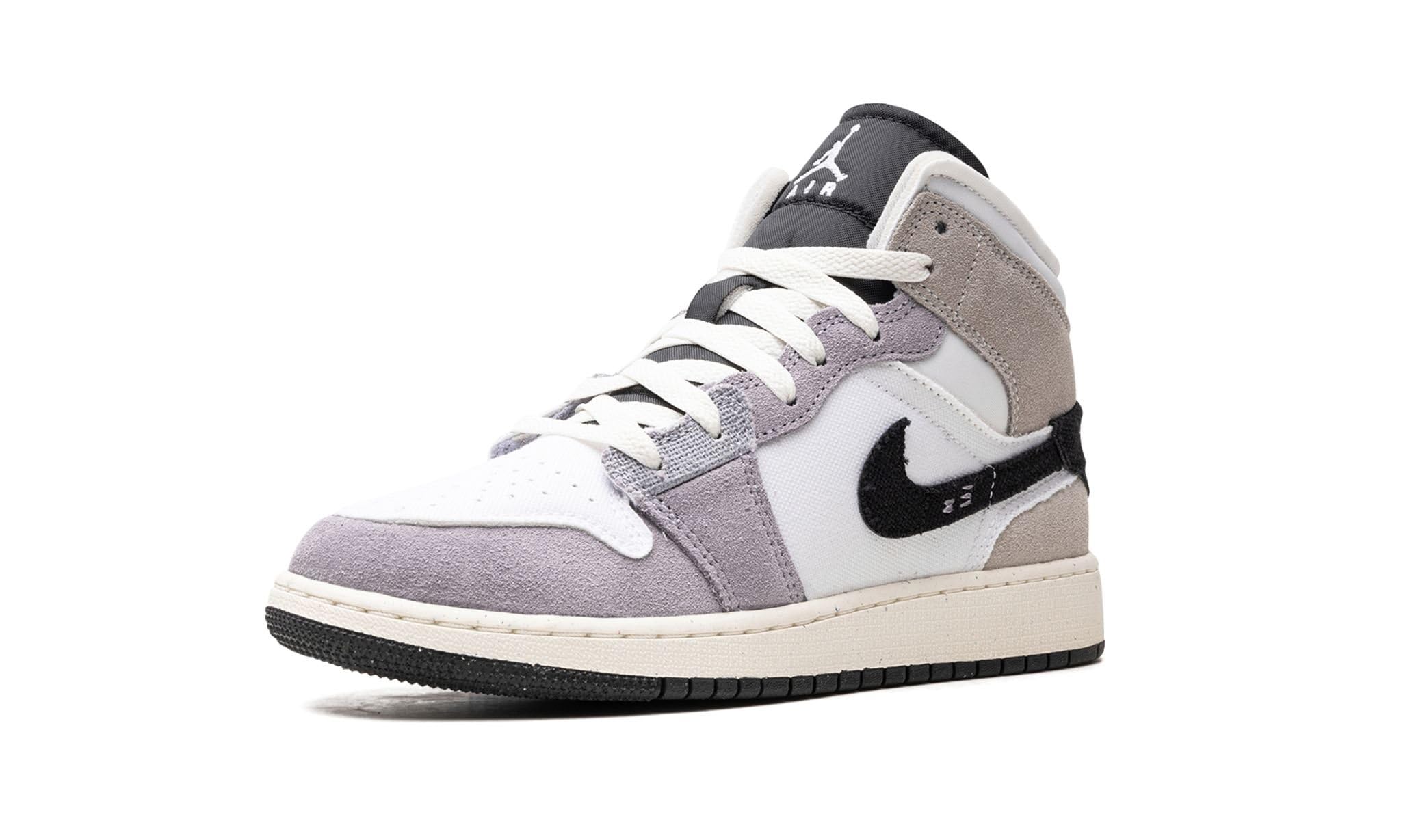 Big Kids Air Jordan 1 Mid SE Craft GS 'Inside Out - Cement Grey' FD9091 ...