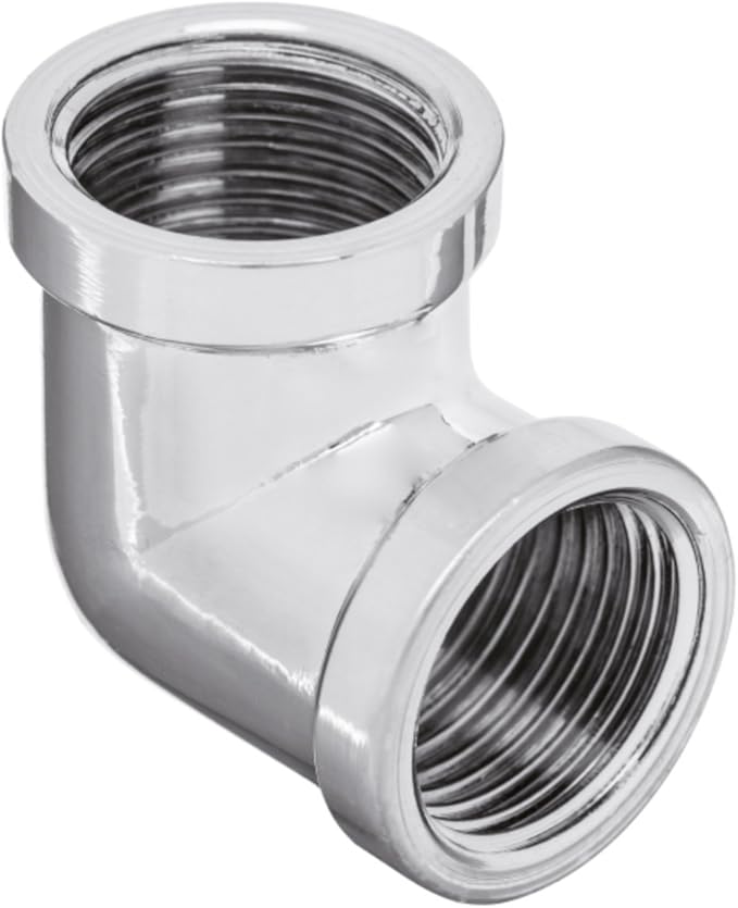 Codo roscado de 1/2" BSP roscado cromado hembra x hembra, accesorios ...
