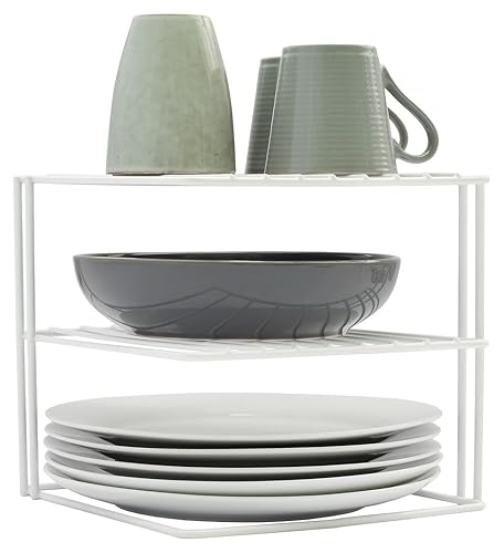 Black Corner Plate Rack by Delfinware: Amazon.co.uk: Kitchen & Home