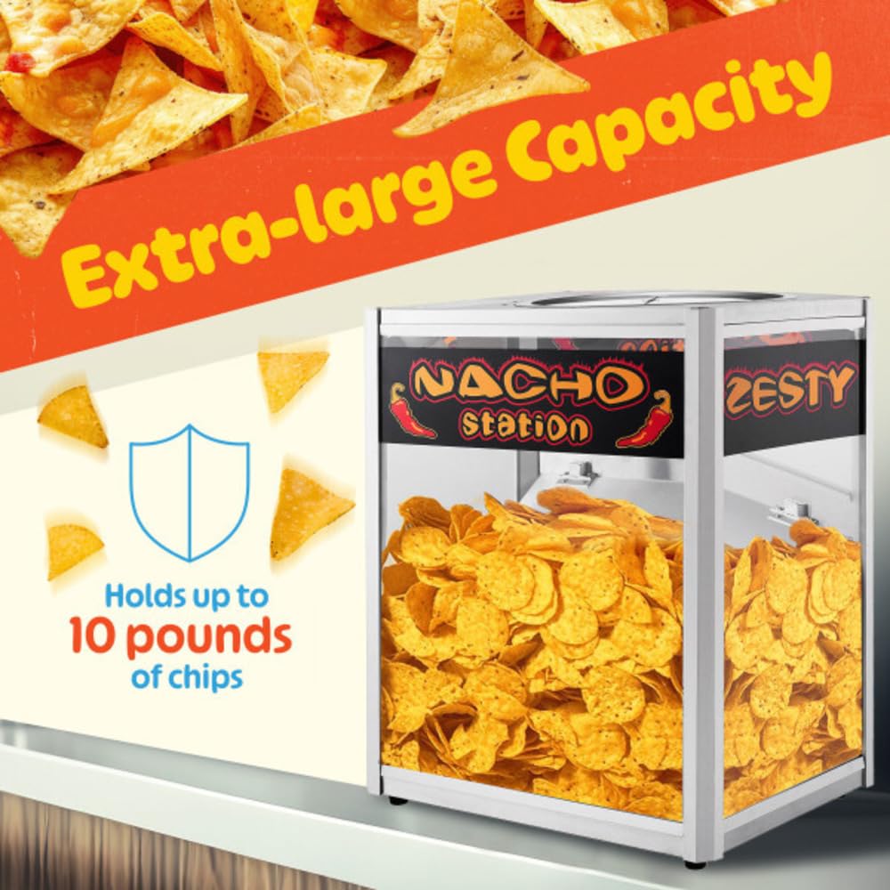 Nacho Machine Food Warmer - Steel Countertop Display Case And ...