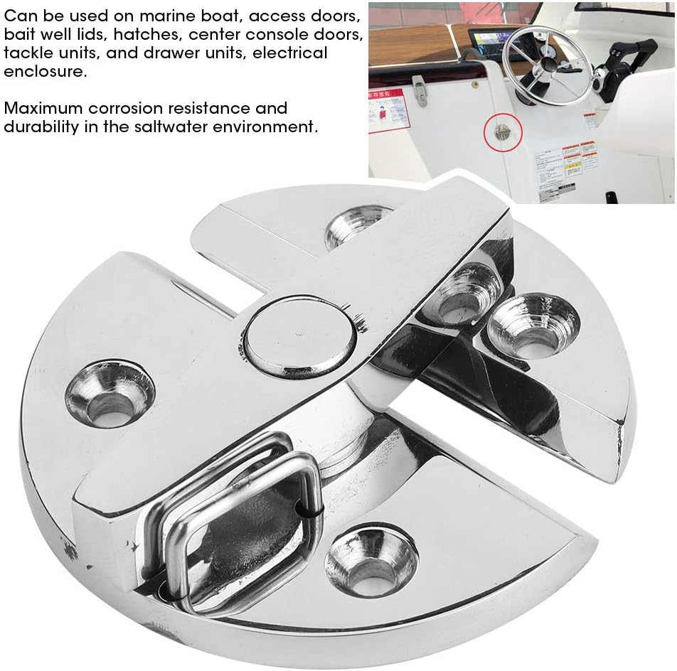 Stainless Steel Round Latch,Turn Button Catch Rotate Latch Lock for ...