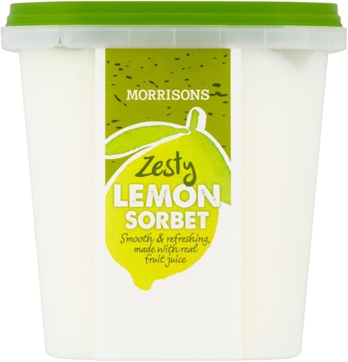 Morrisons Zesty Lemon Sorbet, 550ml (Frozen): Amazon.co.uk: Grocery