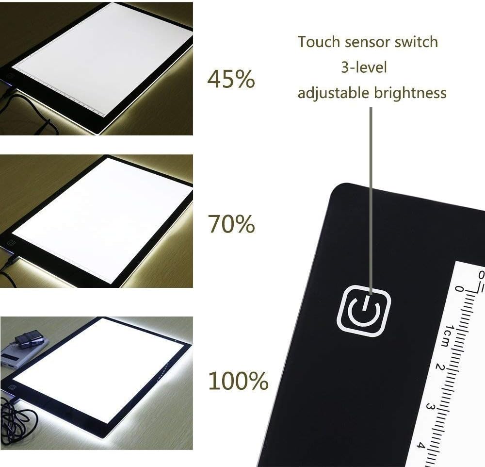 Super Thin A4 Light Box USB Power LED Drawing Copy Tracing Light Box ...