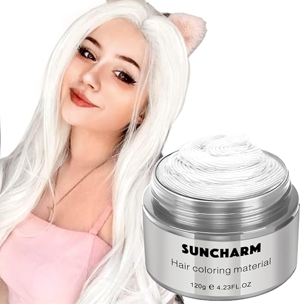 Temporary Hair Wax Color- Instant White Hair Wax, Colored Hair Dye Wax ...