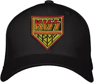 Amazon.com: Kiss Hat - Adjustable Mens Black - Rock Band Kiss Army ...