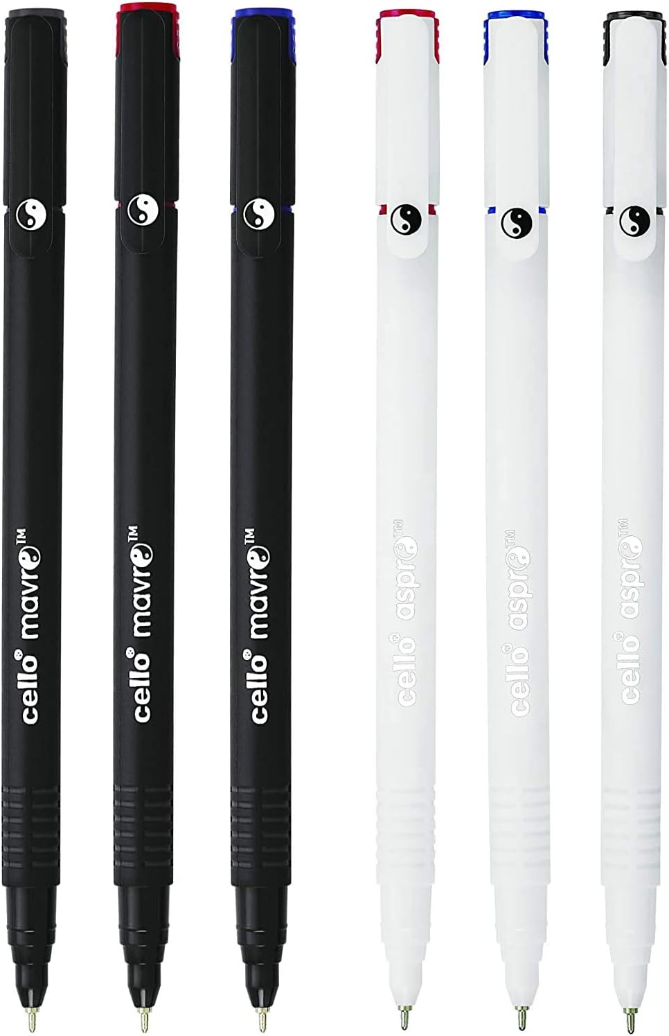 Cello Aspro Mavro Ball Pen Set (Bulk Pack of 50 Pens with Stand) – BigaMart