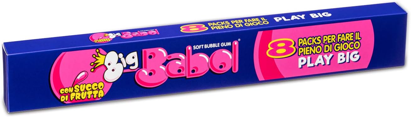 Big Babol Mega Stick Gomme da Masticare, Chewing Gum Morbido con Succo di Frutta, Gusto Tutti ...