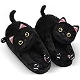 Amazon.com | Cute Fuzzy Cat Slippers for Women Indoor and Outdoor ...