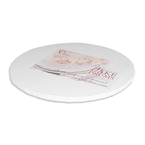 Thick, Round Cake Boards, 12-Inch Round White - Sturdy, Fully Wrapped ...