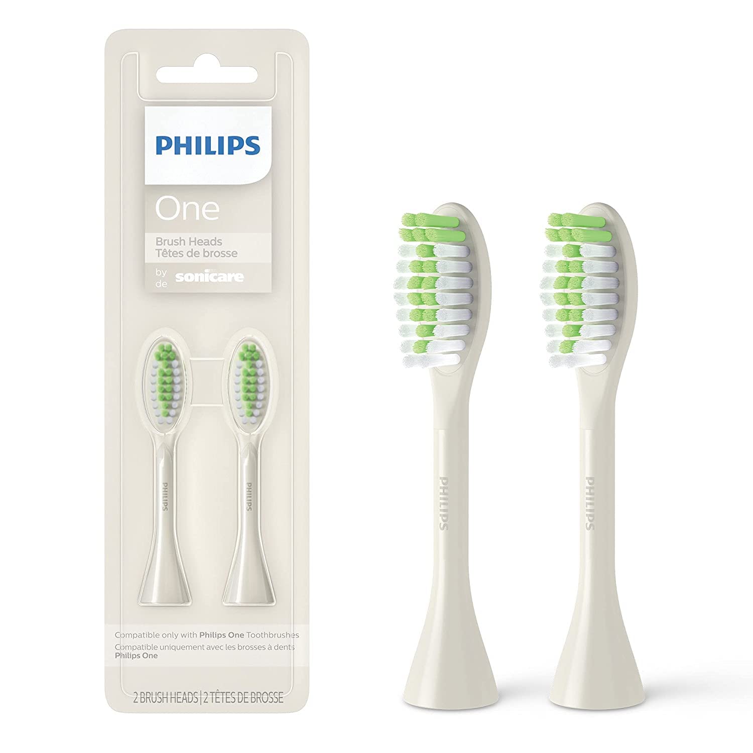Philips One by Sonicare 2pk Brush Heads, White BH1022/07 for sale ...