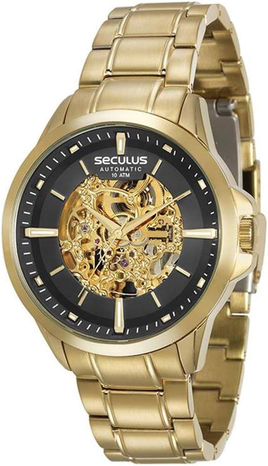 Relógio Seculus Masculino Esqueleto Automático 20552GPSVDA1: Amazon.com ...