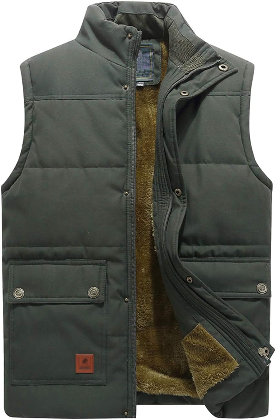 KEFITEVD Herren Fleeceweste Winter Warme Outdoor Weste Anglerweste ...