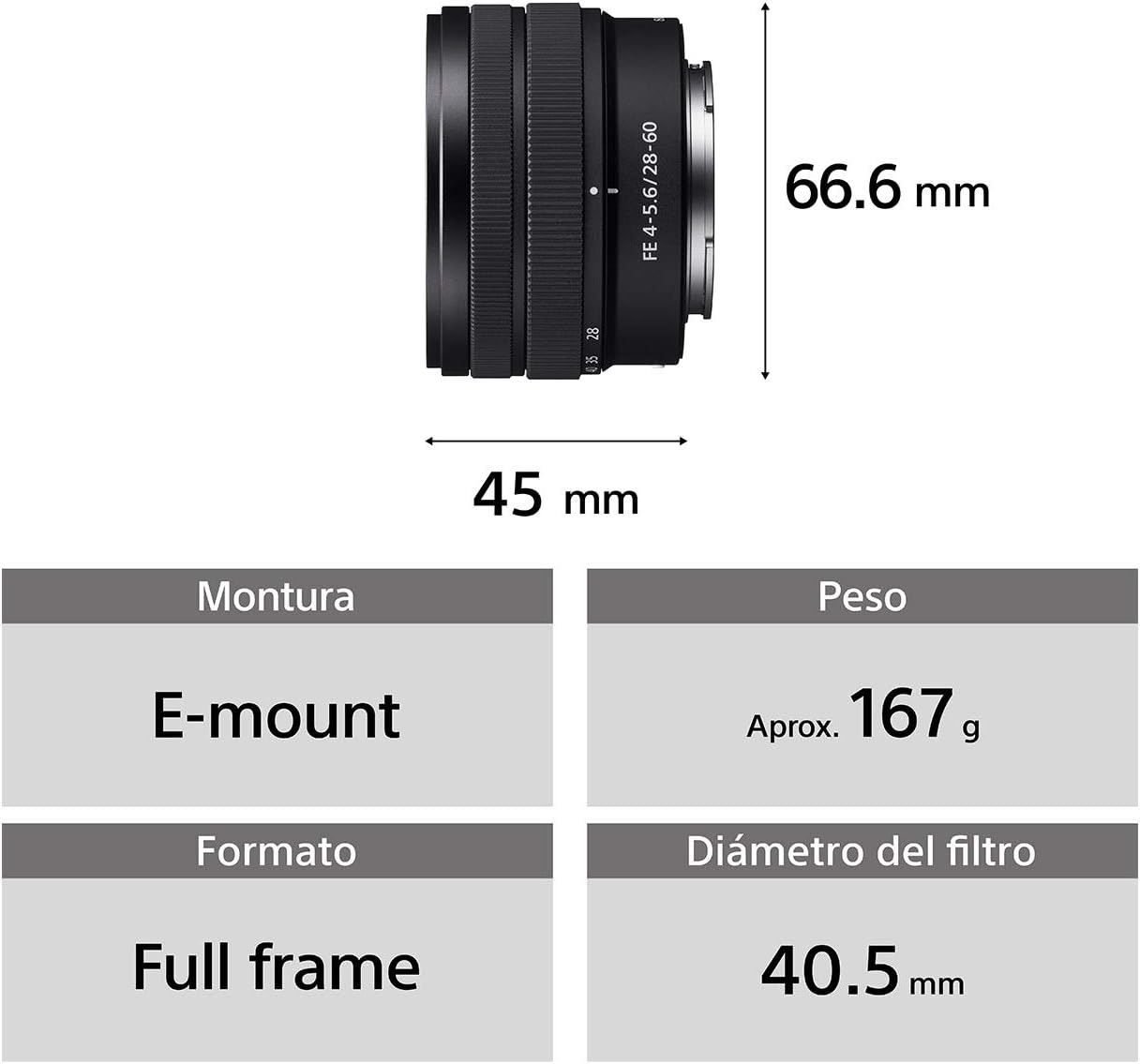 Sony Full Frame E-Mount Lens SEL2860 – The world’s smallest & lightest ...