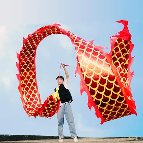 6 Meters (19.6 FT) Square Exercise Dragon Poi with 340g Weighted Ball ...