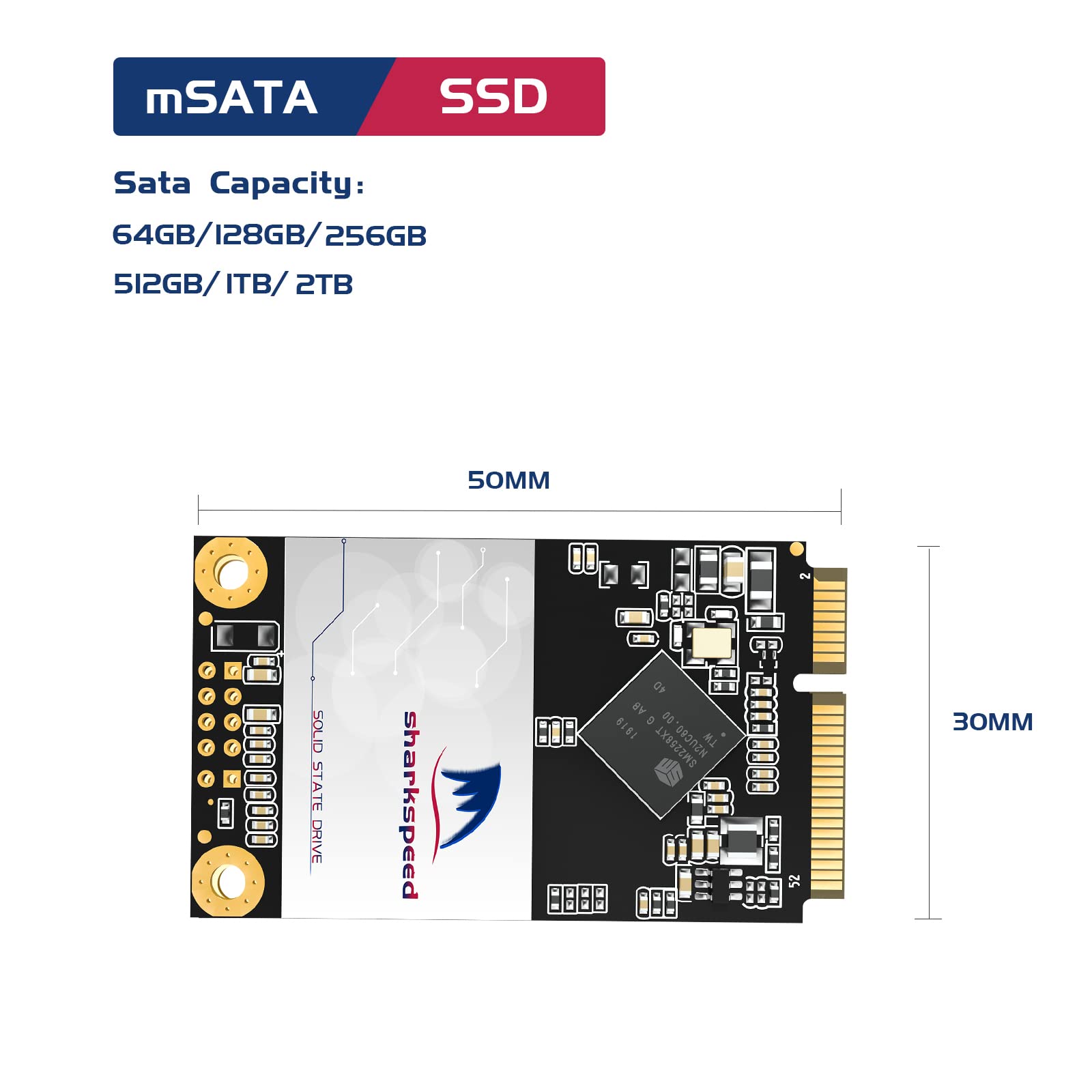 Mua SSD mSATA 2TB SHARKSPEED Plus Internal Mini SATA SSD Drive 3D NAND ...