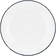 Nicola Spring Farmhouse Dinner Plate - 26cm (10") - White/Blue - Pack ...