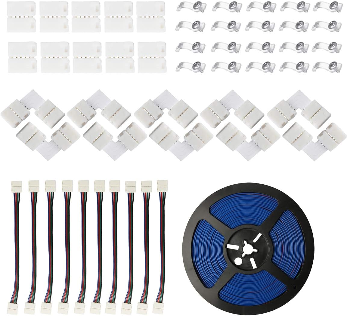 WOWLED LED Strip Light Connector Kit Including RGB Extension Cable ...
