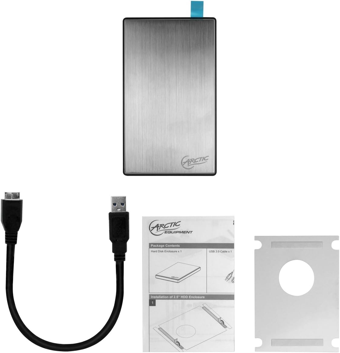 Arctic 2.5″ HDD Enclosure with Super Speed USB 3.0 Cable [Enclosure for ...