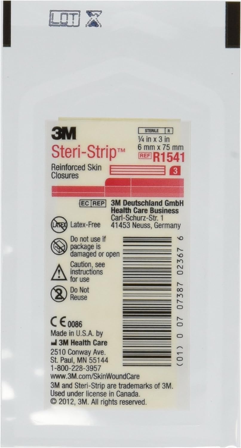 PS Medical 12298 3M Steri-Strip Skin Closures, 1/4" X 3", Envelope Of 3 on Galleon Philippines