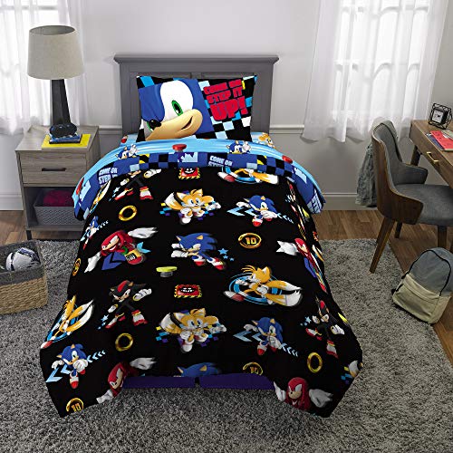 Sonic the Hedgehog Anime Kids Super Soft Comforter and Sheet Set, 4 ...