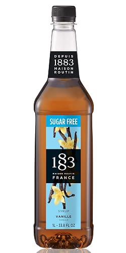 1883 Sugar Free Vanilla Syrup – Sugar Free Vanilla Coffee Syrup, Zero ...