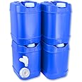 Amazon.com : Aguaprep 5-Gallon Stackable Water Storage Containers, 5 ...