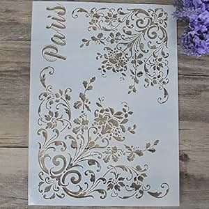 Amazon.com: DIY Decorative Flower Mandala Stencil Template for Painting ...