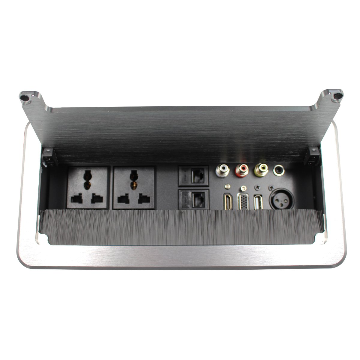 Multimedia Desktop Socket Tabletop Conference Table Connectivity Box ...