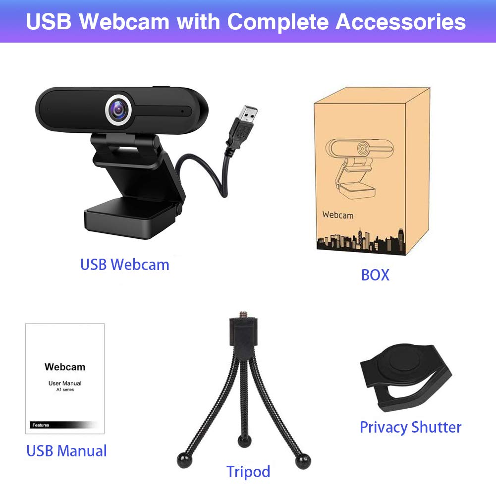 GoHZQ 4K Webcam With Microphone,8 Megapixel Web Cam,Ultra HD Web Camera ...