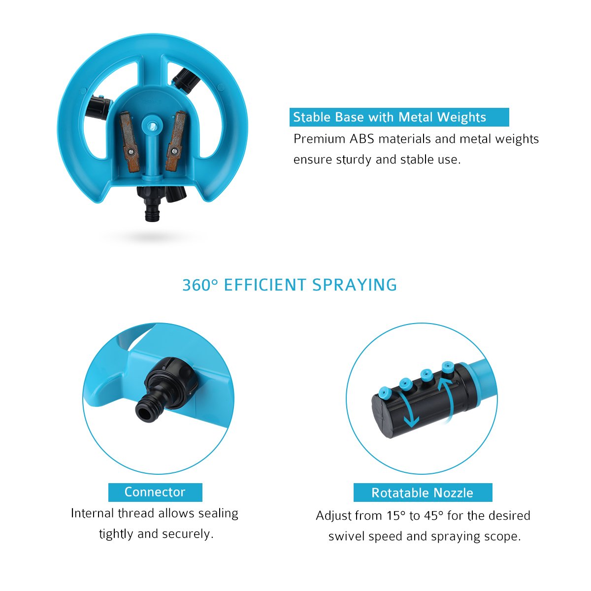 Product - Garden circular water Sprinkler, allow up to 32.8ft - Nosh ...