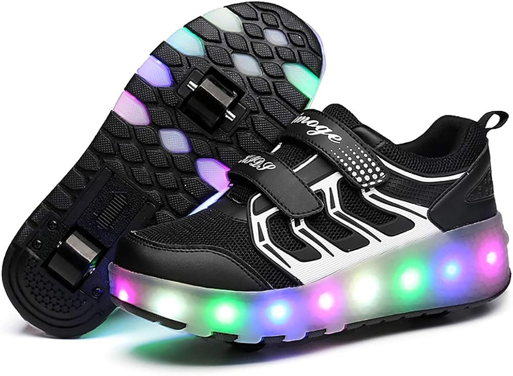 Led Zapatos Con Ruedas, Zapatos De Ruedas USB Recargable Zapatillas ...