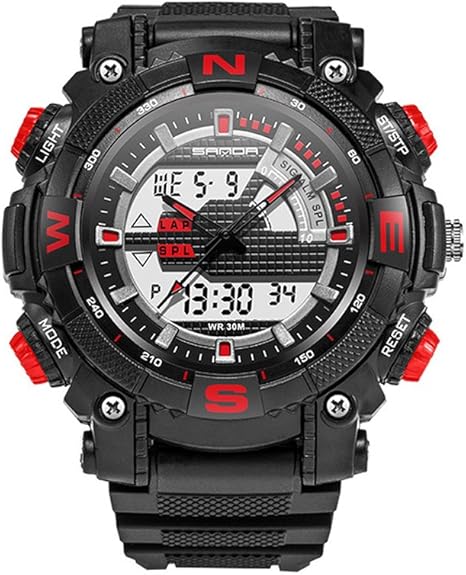 Reloj Deportivo de Doble Horario Multifunciones de Alarma, Fecha y ...