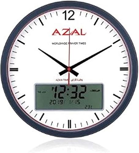 AZAL AUTO ISLAMIC AZAN CLOCK WITH QIBLA DIRECTION MODEL AC-2023 -2000 ...