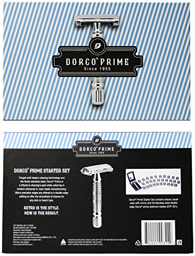 Dorco Prime Starter Set: 2-Edge Safety Butterfly Razor | Escape Waste