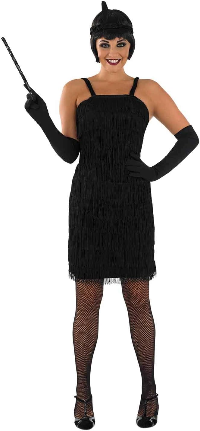 Fun Shack Womens Black Flapper Costume Adult 20s Halloween Dresses For ...