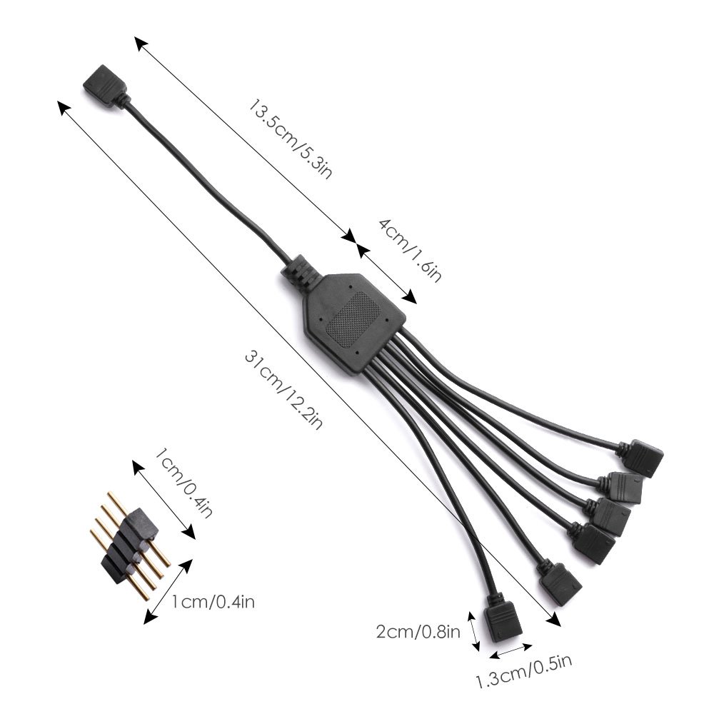 Can i run a 1 to 6 RGB splitter through MOBO RGB Header? - Cases and ...