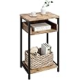 Amazon.com: KJGKK Side Table, 25 inch High End Table, Small Bedside ...